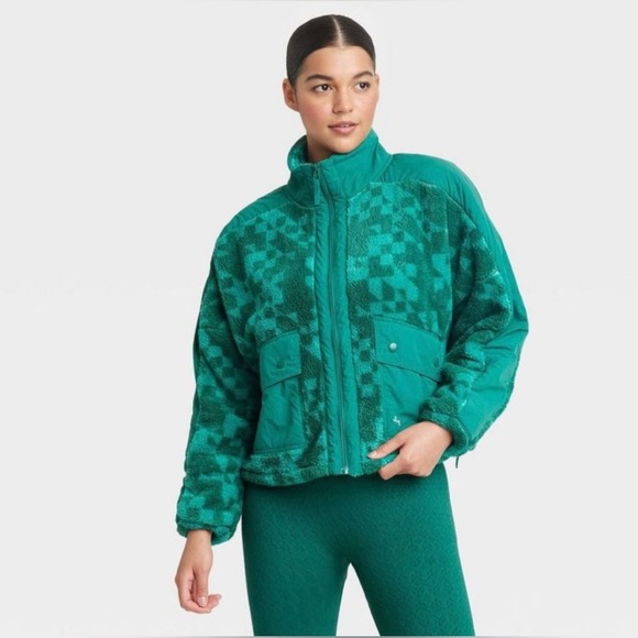 JoyLab | Jackets & Coats | Joy Lab Printed High Pile Fleece Jacket ...